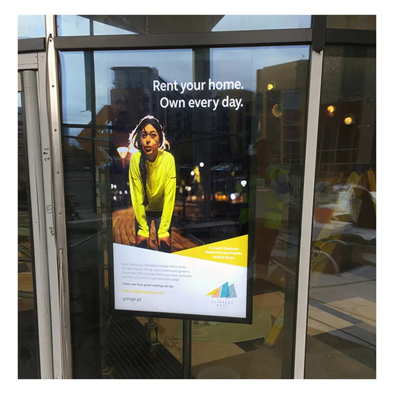 Placing Window Facing LCD Display in a Retail Window in a Retail Window