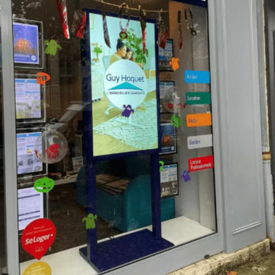 49 Inch Double Sided LCD Screen Window Displays Advertising Dual Sided ...