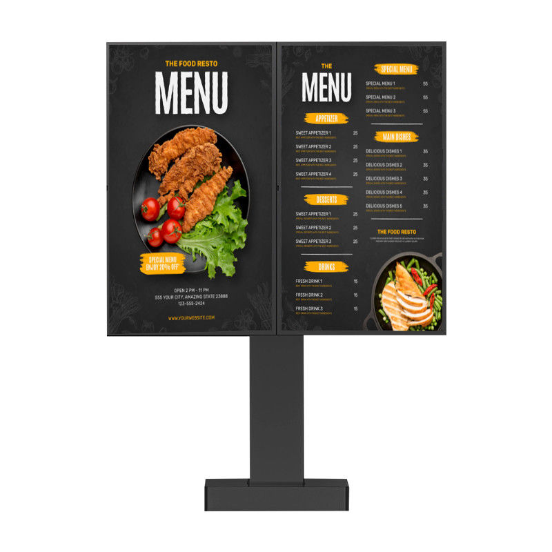 Outdoor Waterproof Drive Thru Digital Menu Board LCD Display For ...