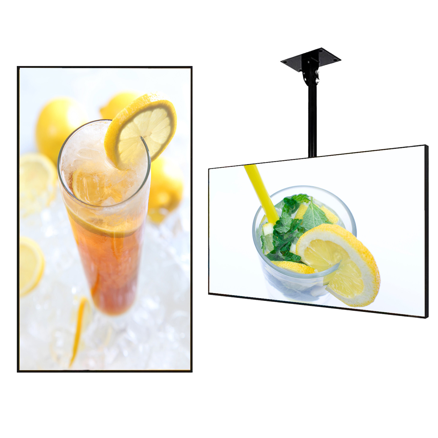 Ultra Narrow LCD Advertising Display Module Digital Menu Boards For ...