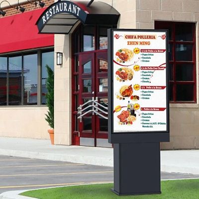 49inch Digital Drive Thru Menu Boards For Restaurants 3000nits Spliced ...